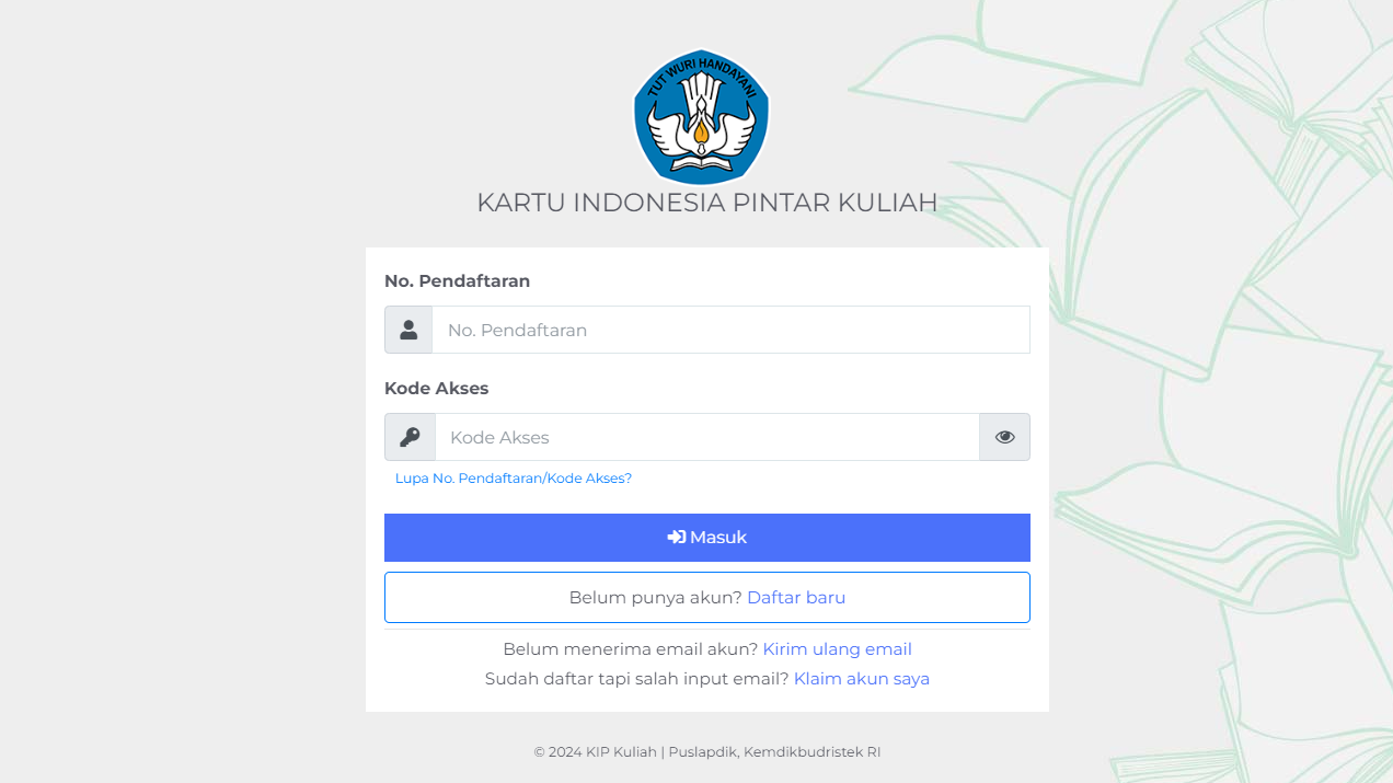 PENGISIAN FORMULIR KIP KULIAH 2024 - Belajar Asyik